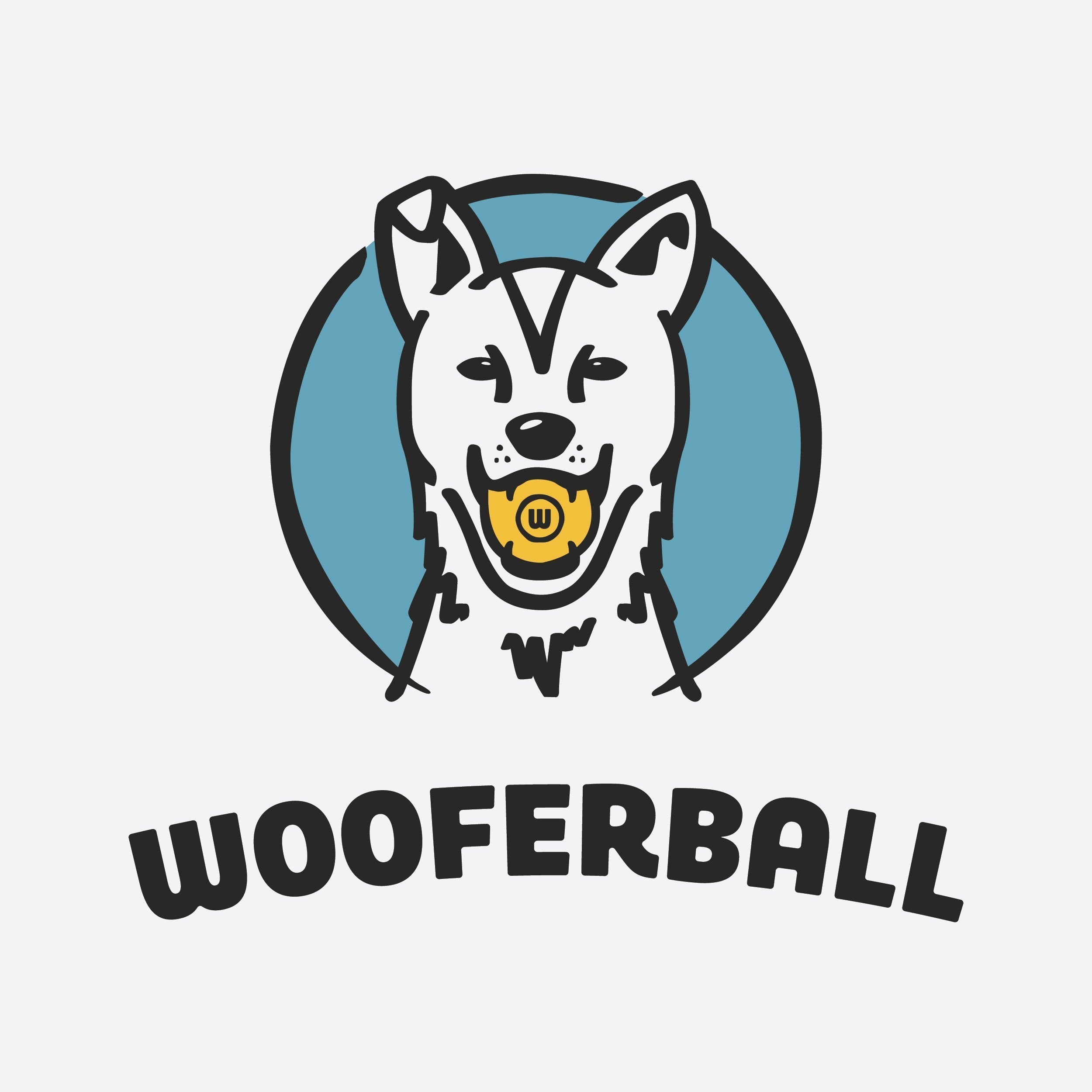 The Original Wooferball Heavy Duty 100% Natural Rubber Dog Ball